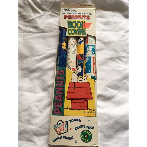 Kittrich | Toys | New Peanuts Removable Selfadhesive Vinyl Book Covers ...